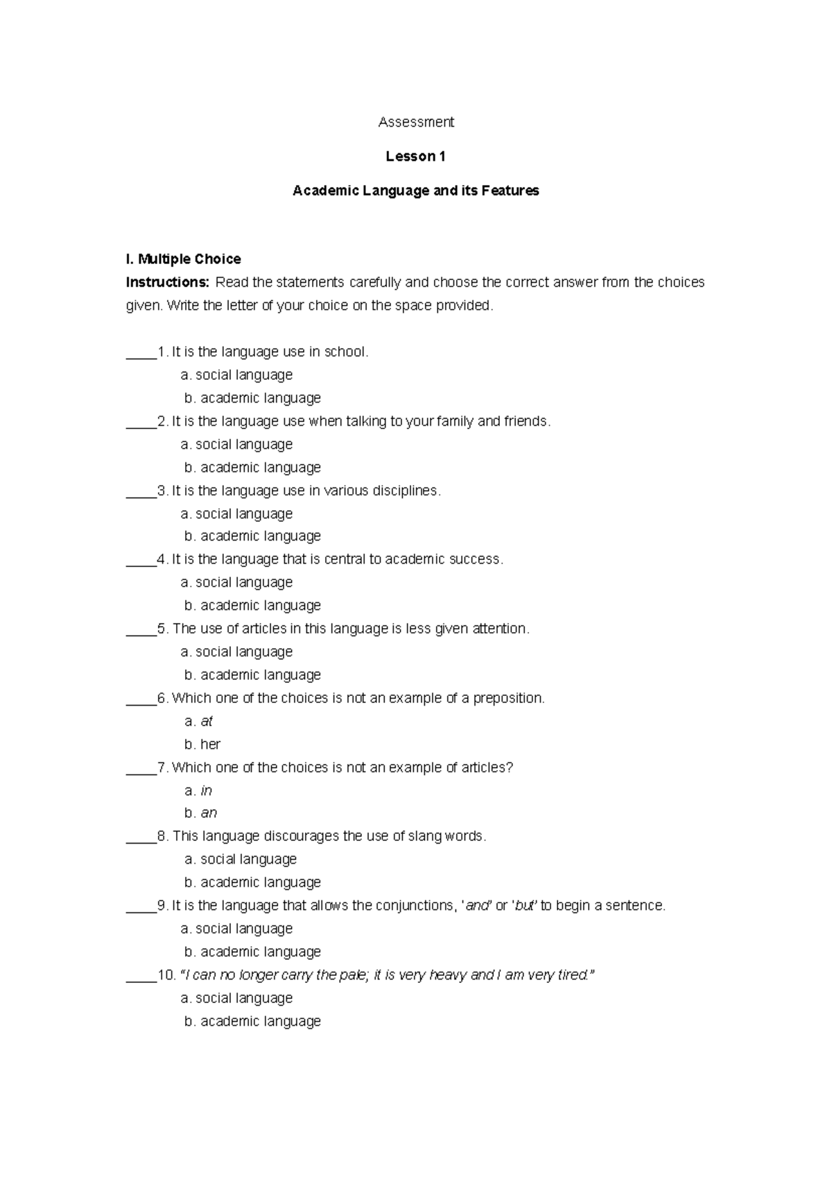 Activity-26821 - ginshgdgyyz - Assessment Lesson 1 Academic Language ...