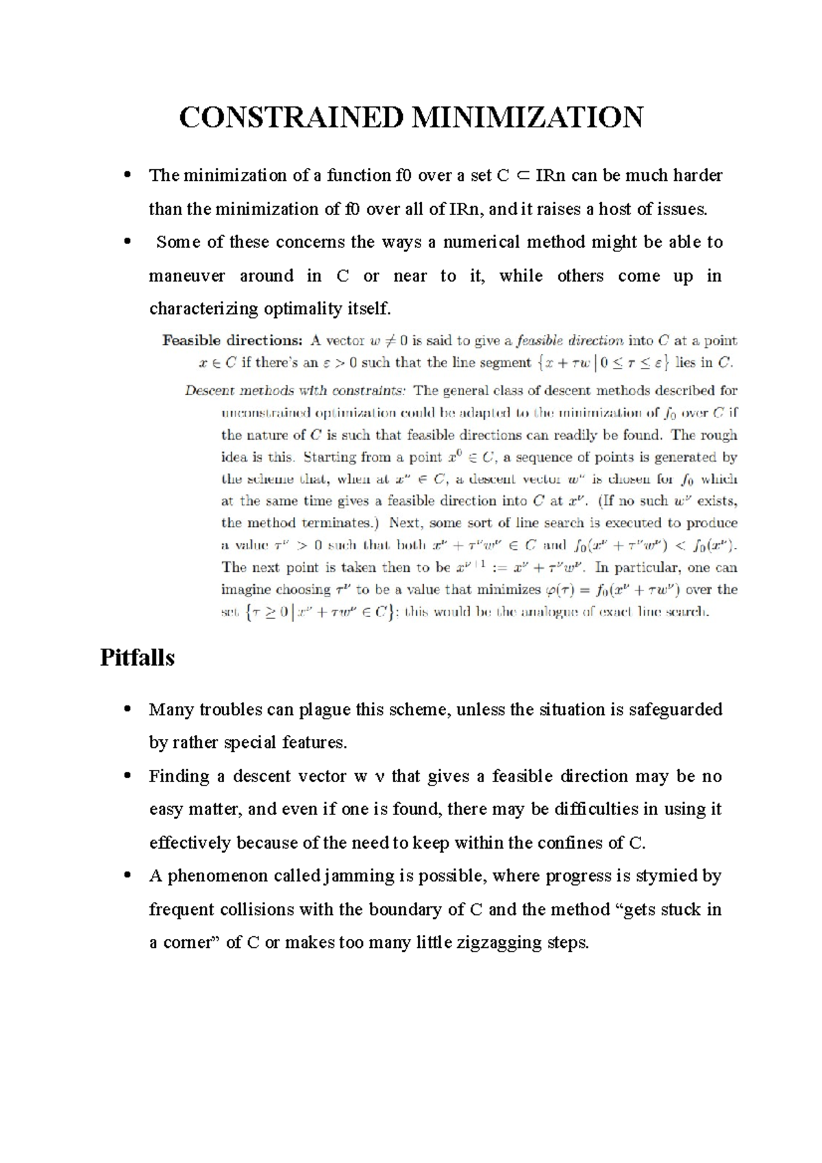 Constrained Minimization - CONSTRAINED MINIMIZATION The minimization of ...