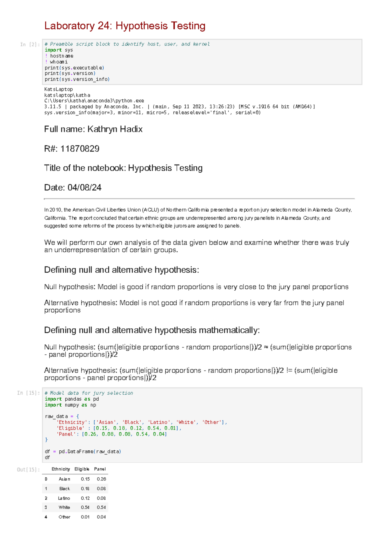 Lab24 - Laboratory 24: Hypothesis Testing KatsLaptop katslaptop\katha ...