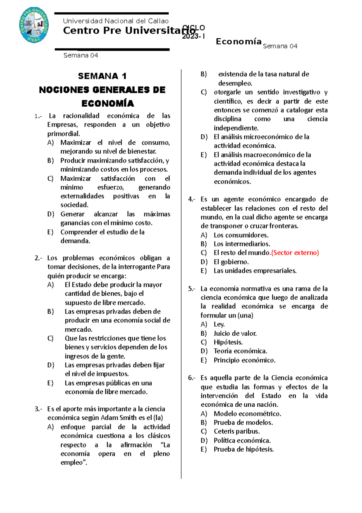 Guias SEM 1-4 2023-I sc - Apuntes para que apruebes - Universidad ...