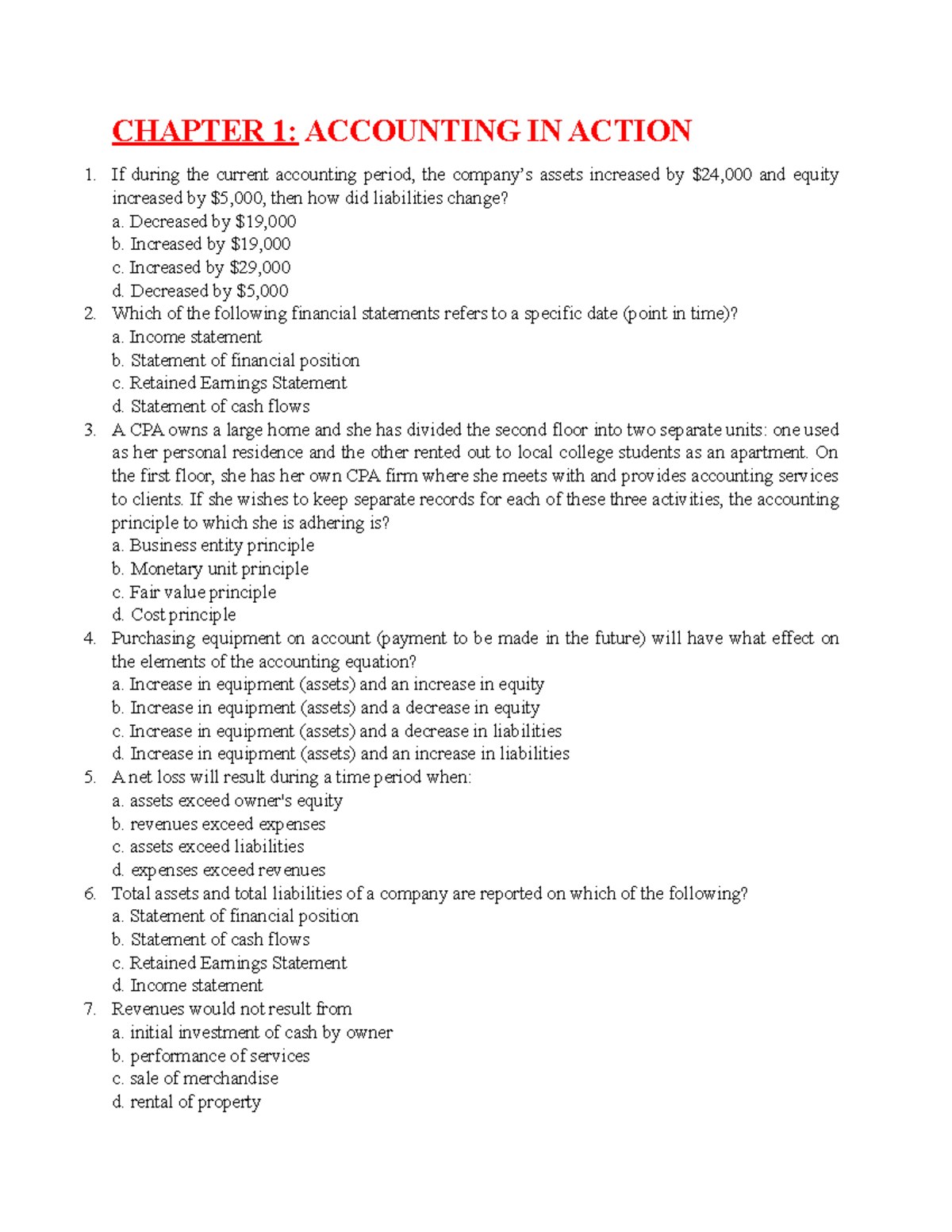 NLKT ÔN THI - practice in English - CHAPTER 1: ACCOUNTING IN ACTION If ...