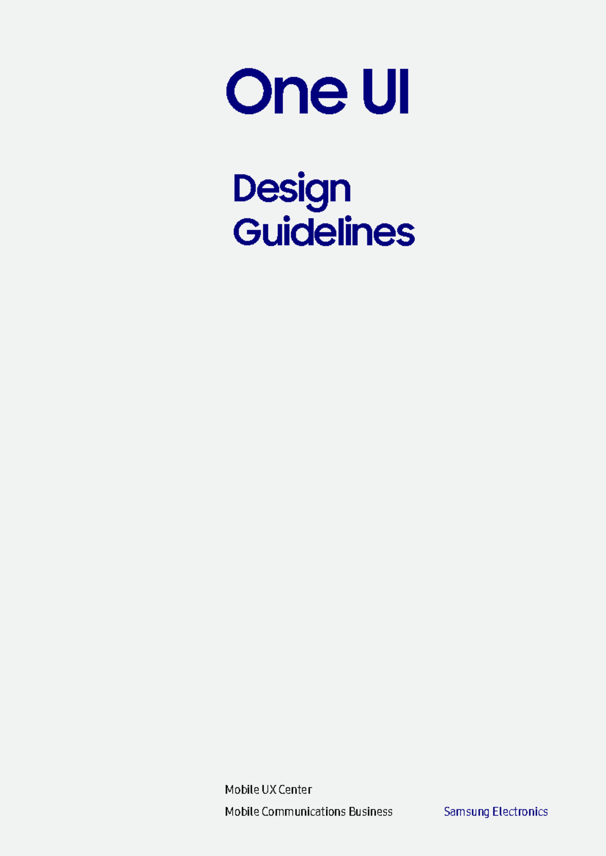 Oneui design guide eng - One UI Design Guidelines ####### Mobile UX ...