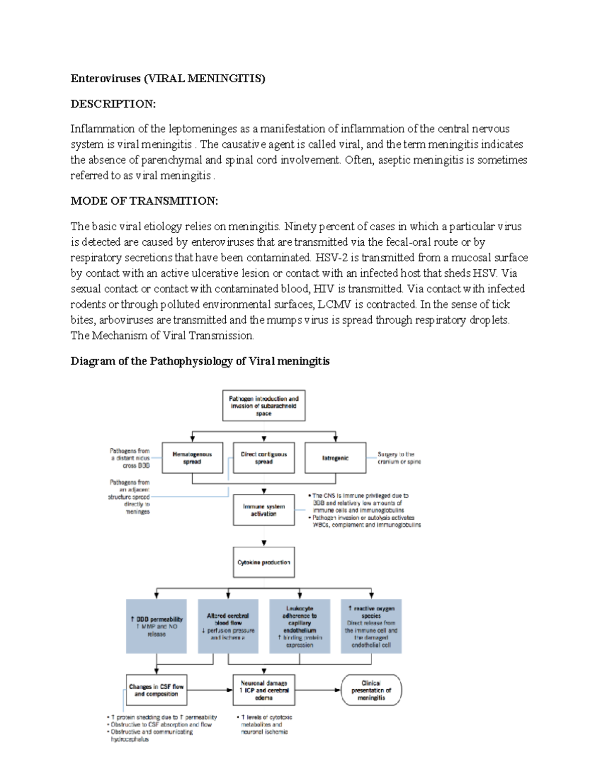 5 Viral Diseases Micro LAB - Enteroviruses (VIRAL MENINGITIS ...
