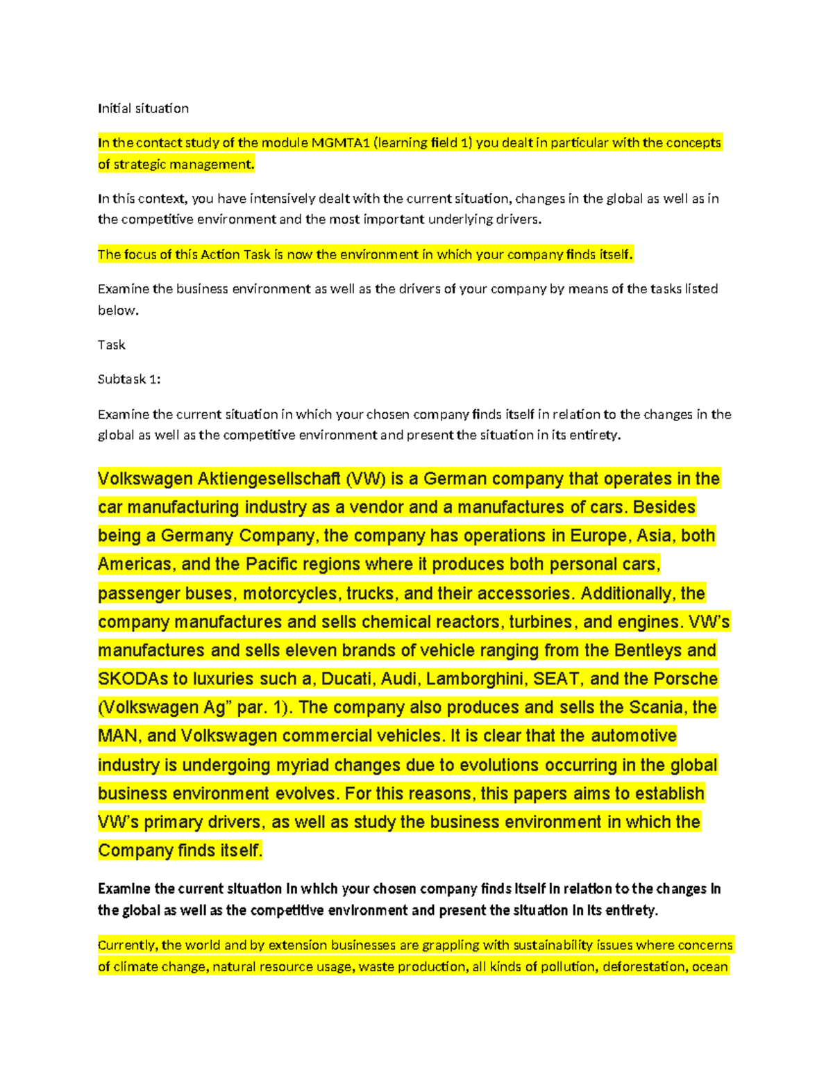 Mgmta English - Practice materials. - Initial situation In the contact ...