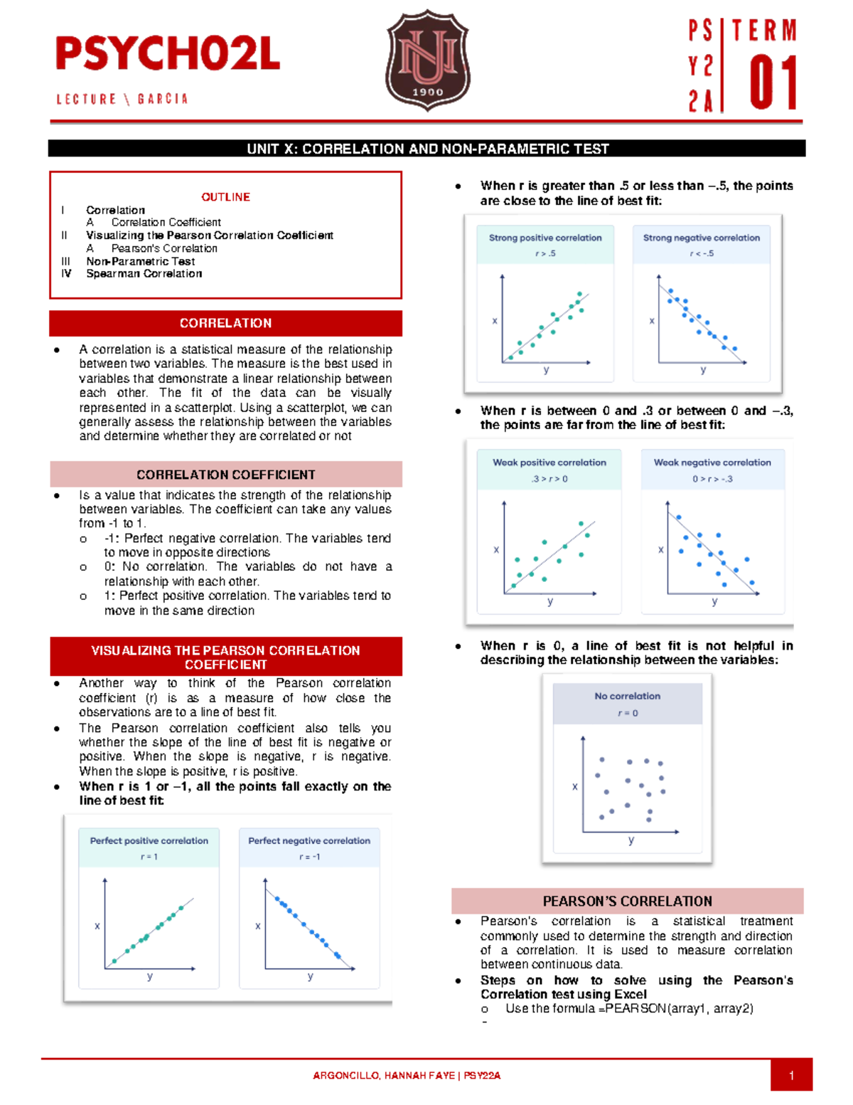 [PSY22A] Psych 02L - Correlation and Non-Parametric Test - UNIT X ...