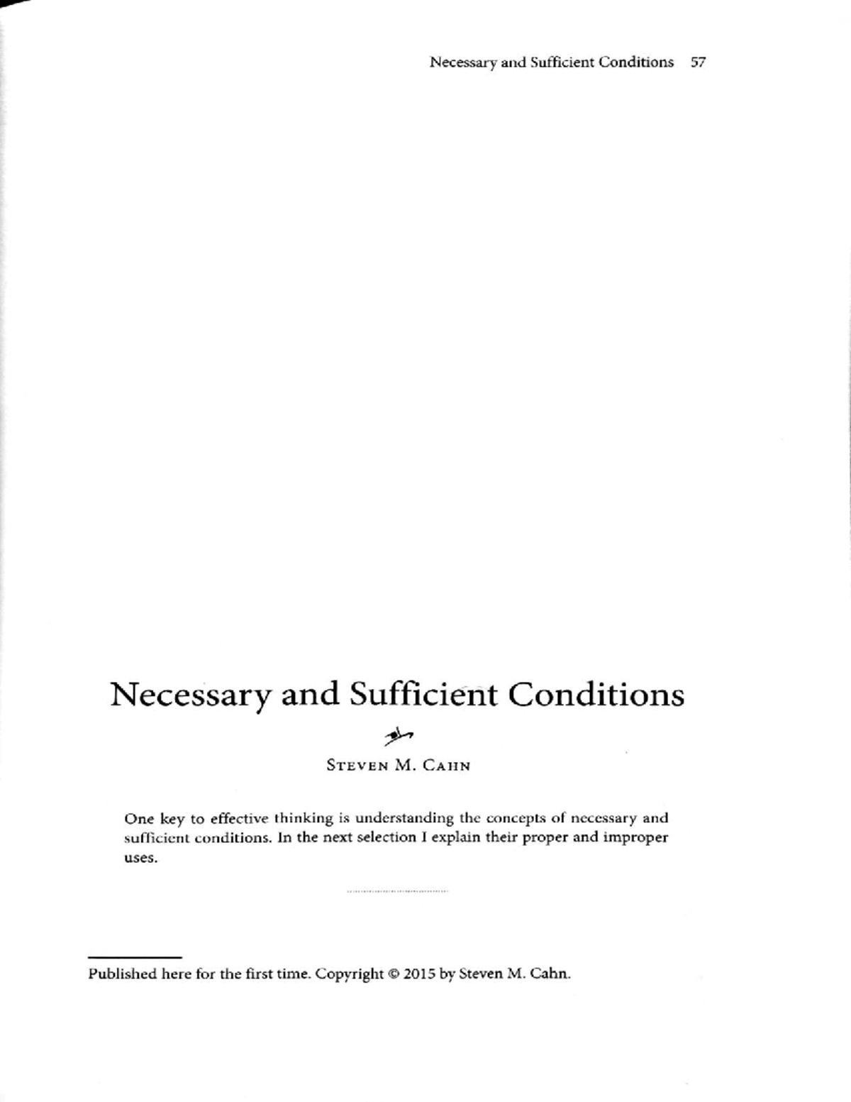 Necessary and Sufficient - Cahn - Necessary and Sufficient Conditions ...