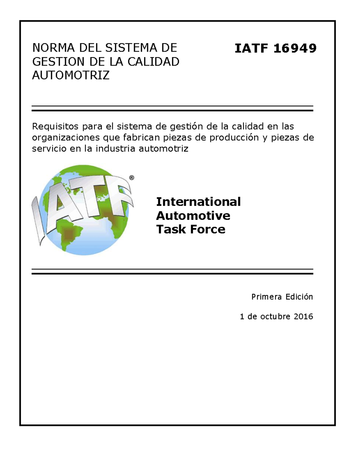 IATF 16949 completa-Rev 4 - NORMA DEL SISTEMA DE GESTION DE LA CALIDAD ...