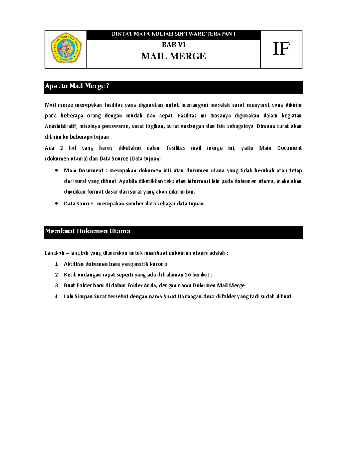 mail marge-microsoft word - A ####### A ####### A Apa itu Ma Mail merge ...