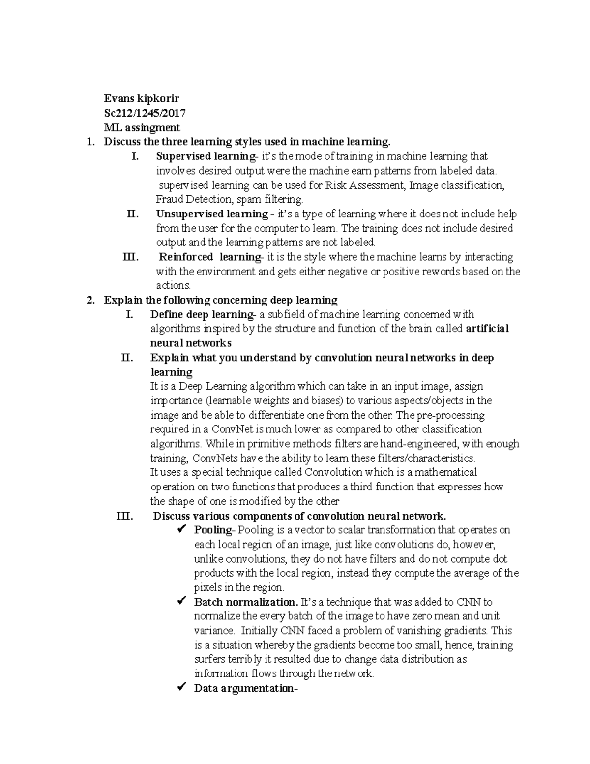 Kurgat Machine learning assignments and answers - **Evans kipkorir Sc212/1245/ ML assingment ...