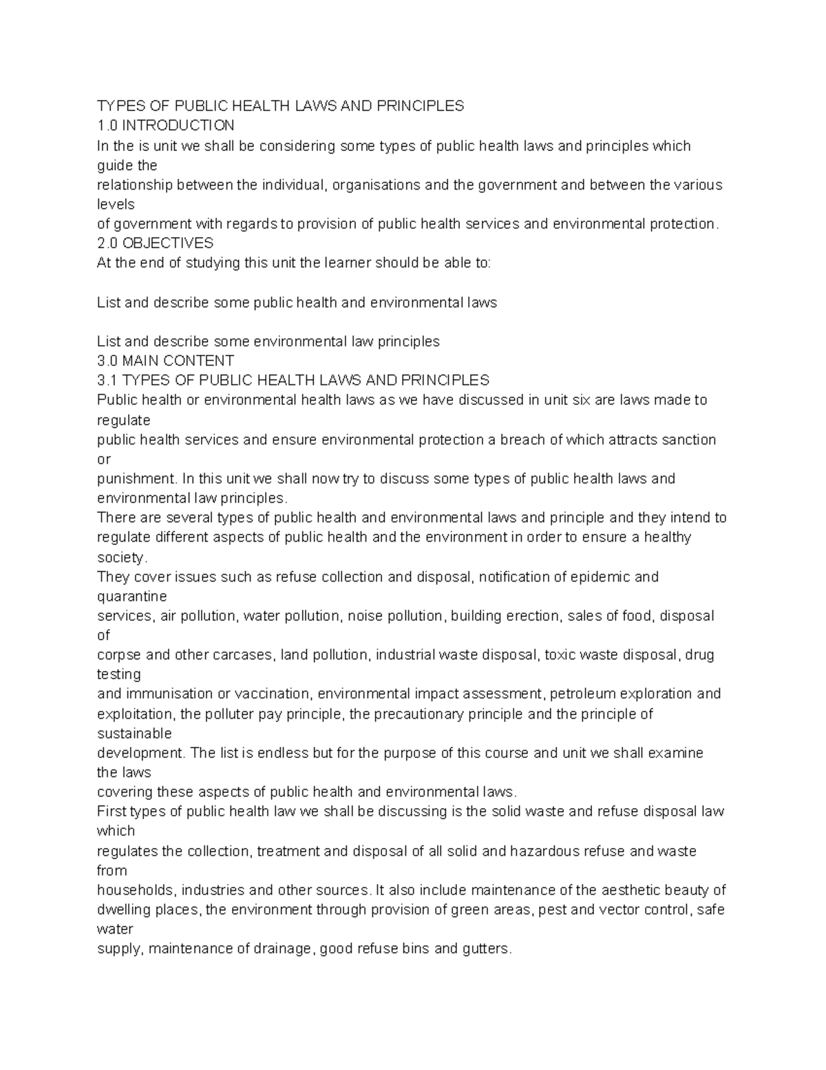 Types OF Public Health LAWS AND Principles - TYPES OF PUBLIC HEALTH ...