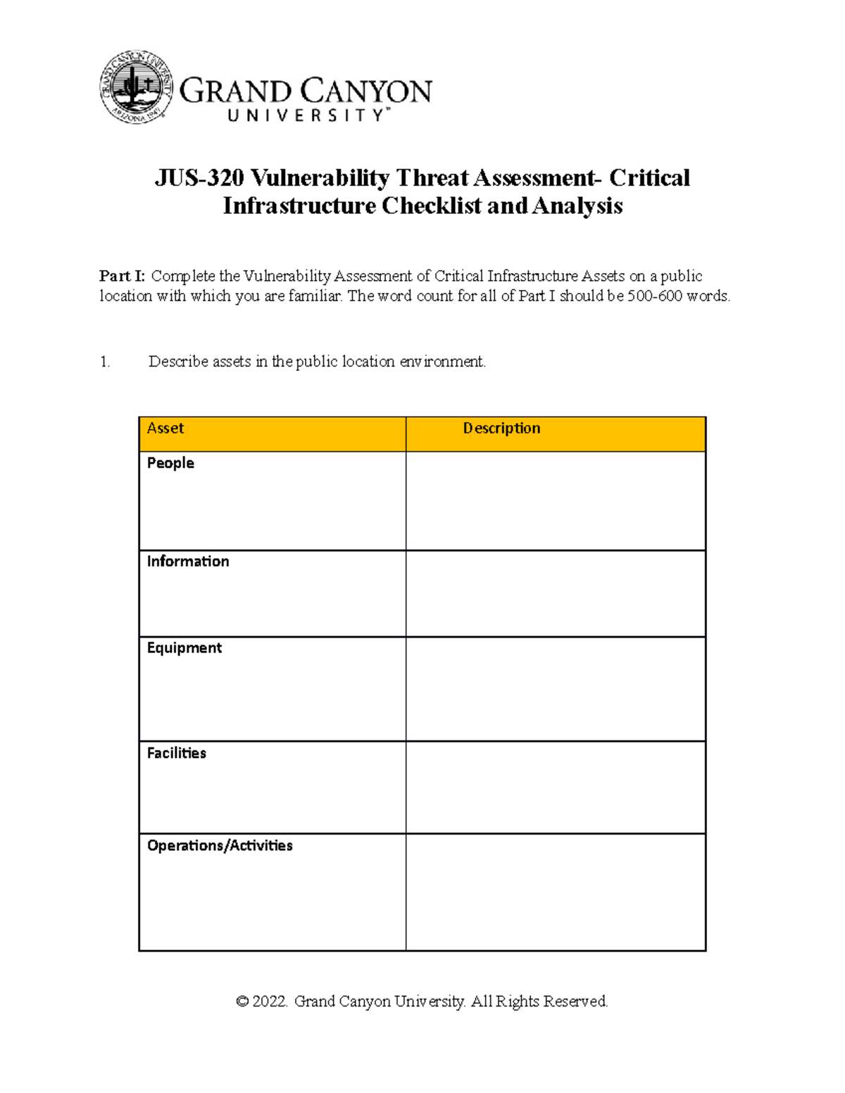 JUS-320-RS-T8.Vulnerability Threat Assessment- Critical Infrastructure ...