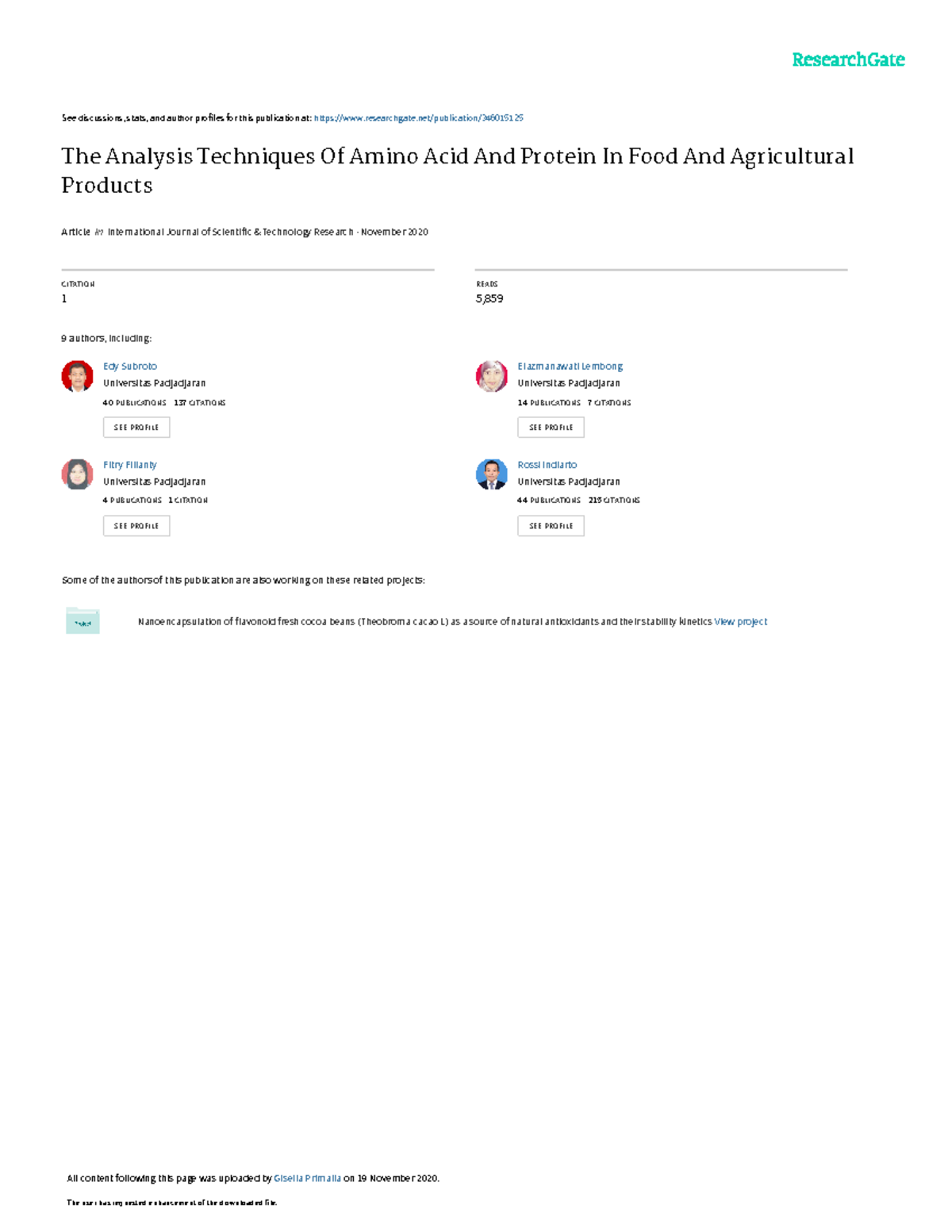 The Analysis Techniques Of Amino Acid And Protein In Food And ...