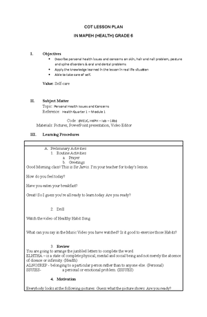 Science Reviewer - Lecture notes 1-10 - DON’T FORGET THE 3 P’S OF ...