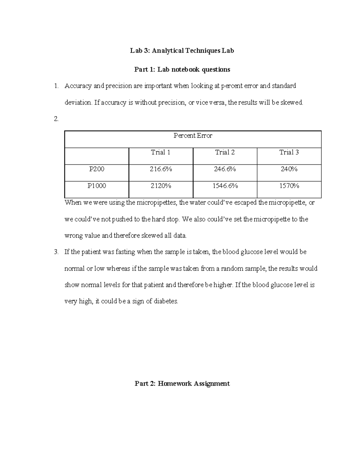 Post Lab Assignment For Lab 3 Lab 3 Analytical Techniques Lab Part 1 1974