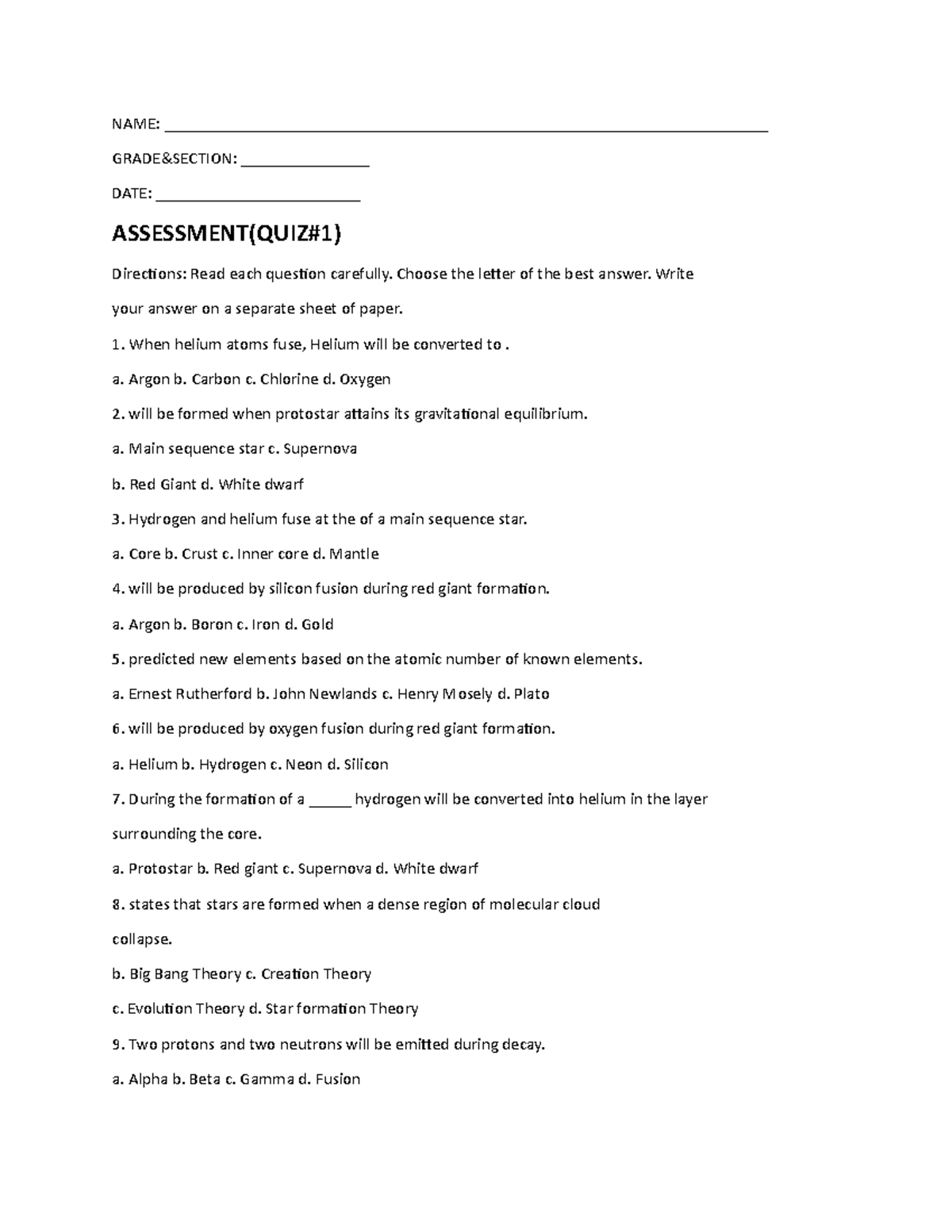 1-formation-of-heavy-elements-activity-1-name-studocu