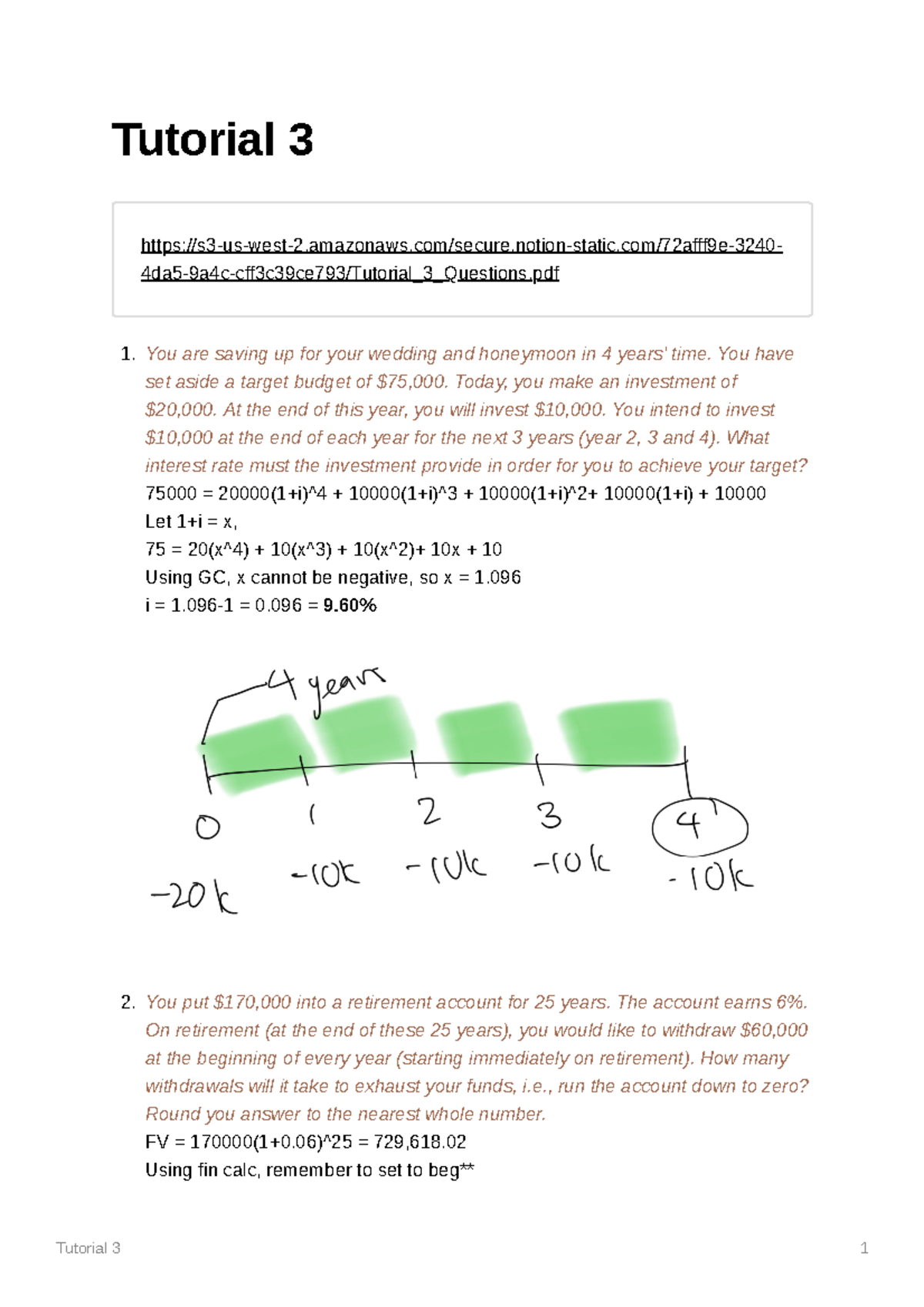 FIN Tutorial 3 - Tutorial 3 1 Tutorial 3 - Studocu