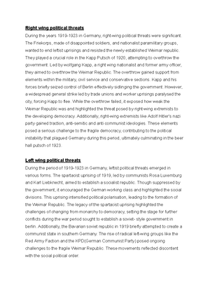 Reconstruction of the Nazi Party - 1st steps : Hitler improved his ...