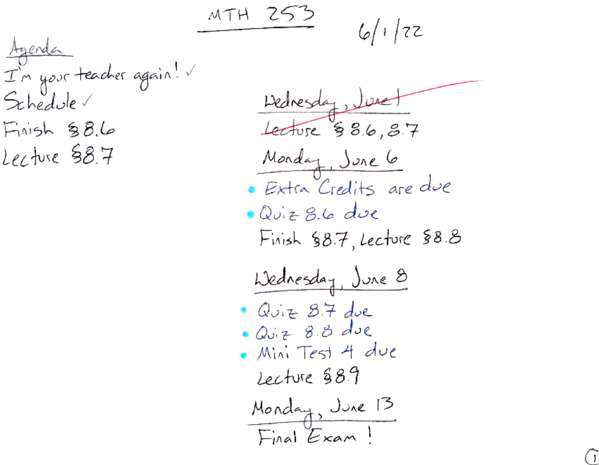 Meeting Notes 06 01 Damien Adams Mth 253 Spring Term 2022 Mth 255 Aends M Yo