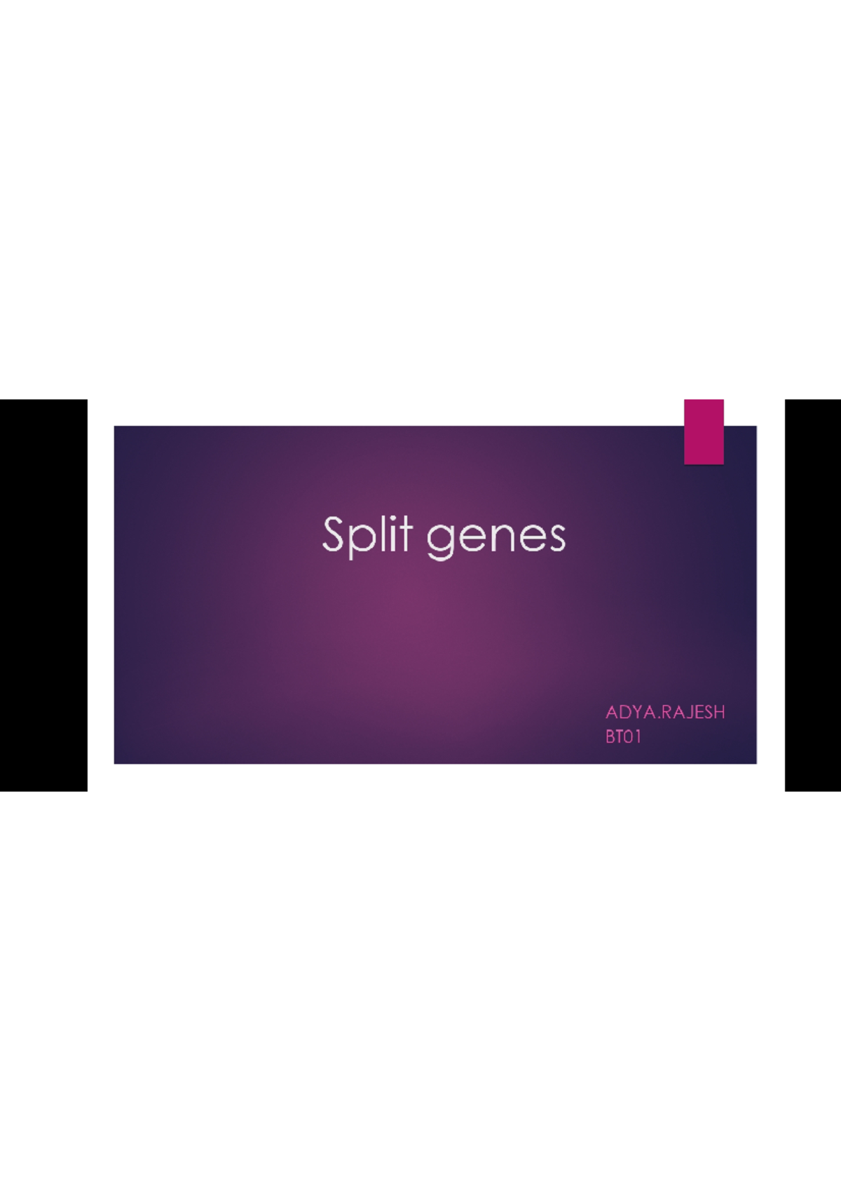 Split genes - Lecture notes 1 - Bsc zoology - Studocu