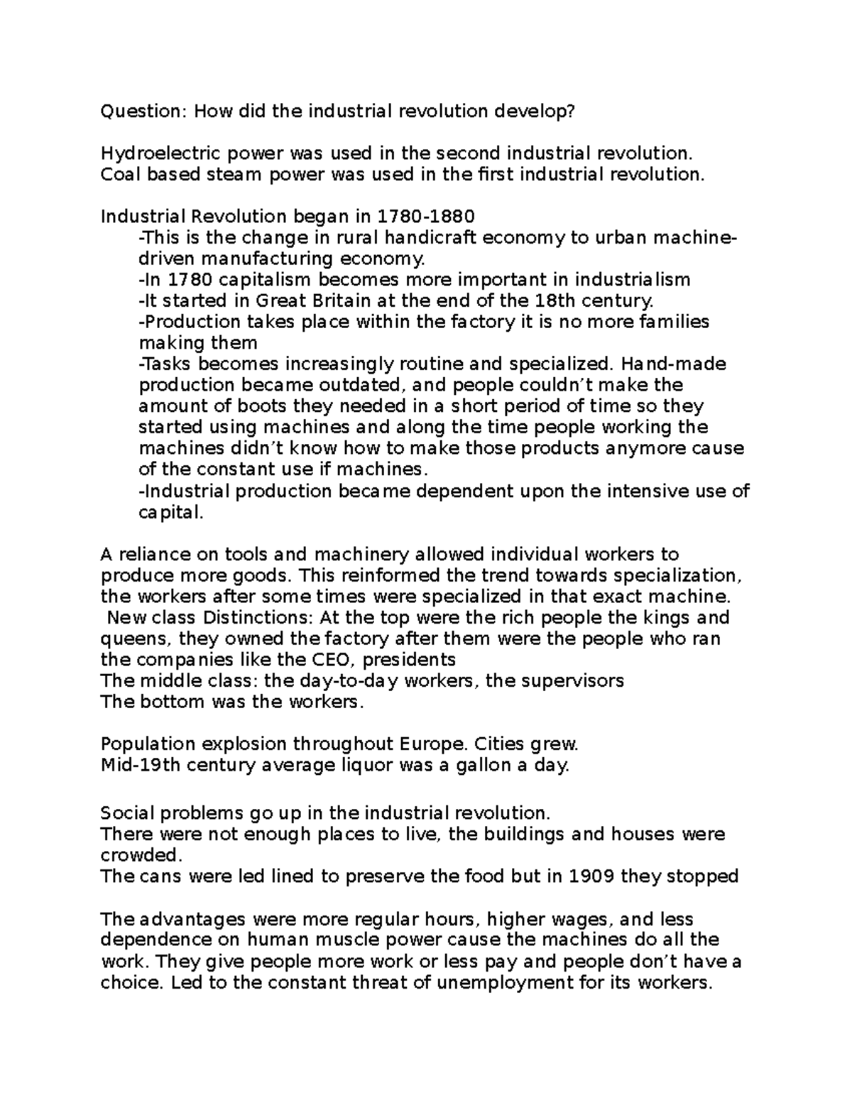 Industrial Revolution - Coal based steam power was used in the first ...