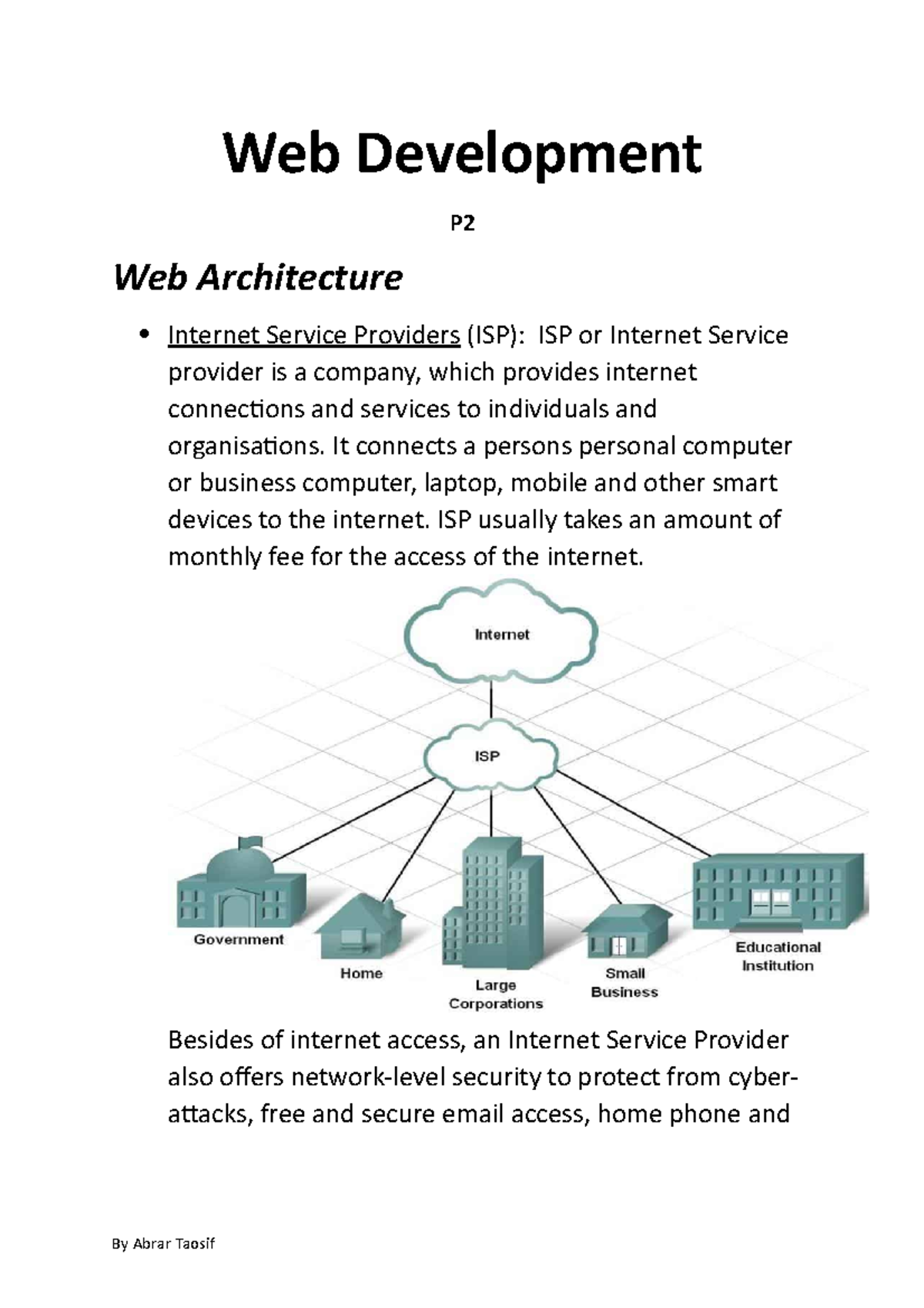P2 - Computer Components - Web Development P Web Architecture Internet ...