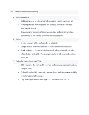 Set 3 Soil Testing and Analysis - Set 3: Soil Testing and Analysis Soil ...
