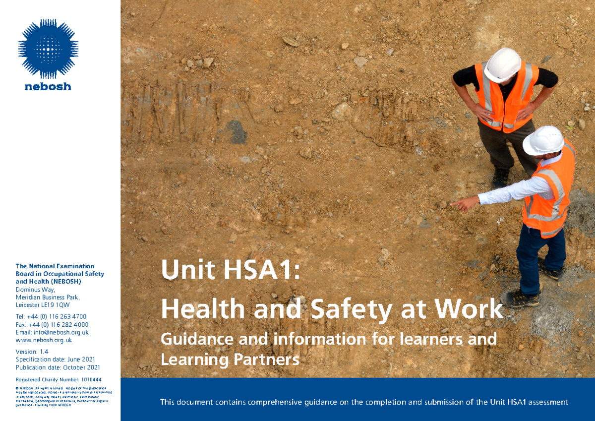 Hsa1-guidance-v1 - Summary Fluid Mechanics - Unit HSA1: Health and ...