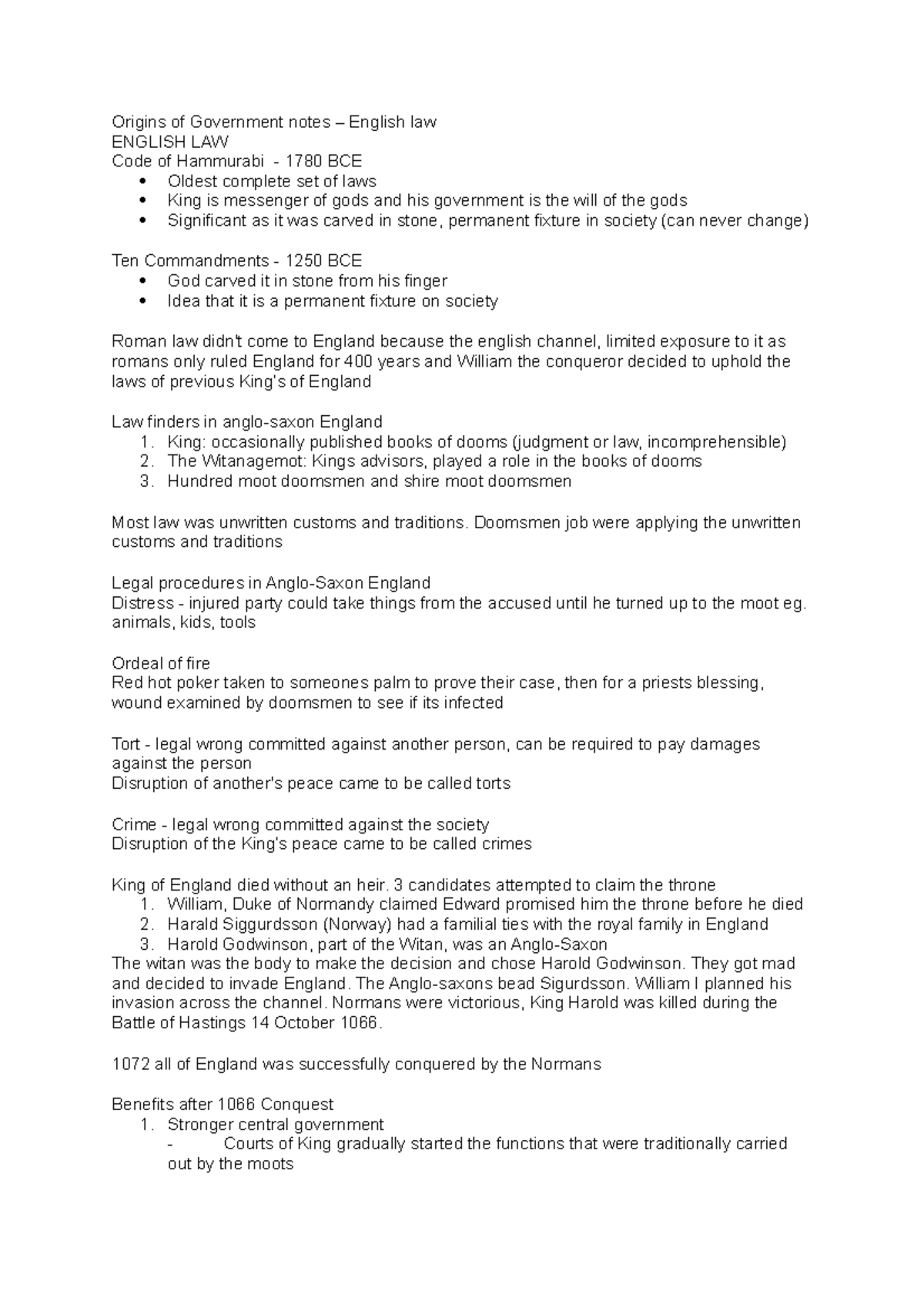 Origins of Government notes - King: occasionally published books of ...