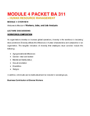 Module 7 Packet BA 311 - MODULE 7 PACKET BA 311 – HUMAN RESOURCE ...
