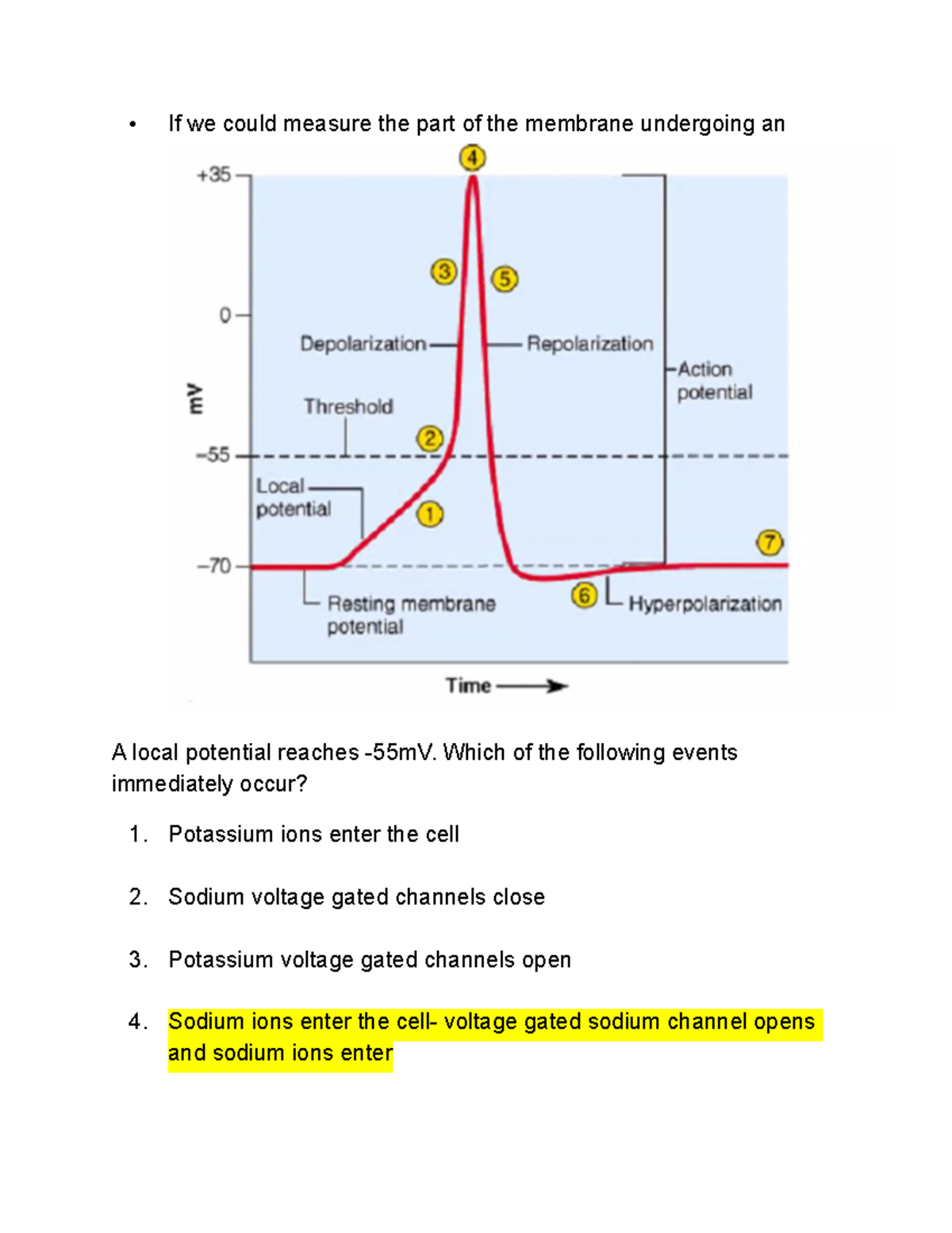 Bio161 exam2 notes 7 - If we could measure the part of the membrane ...