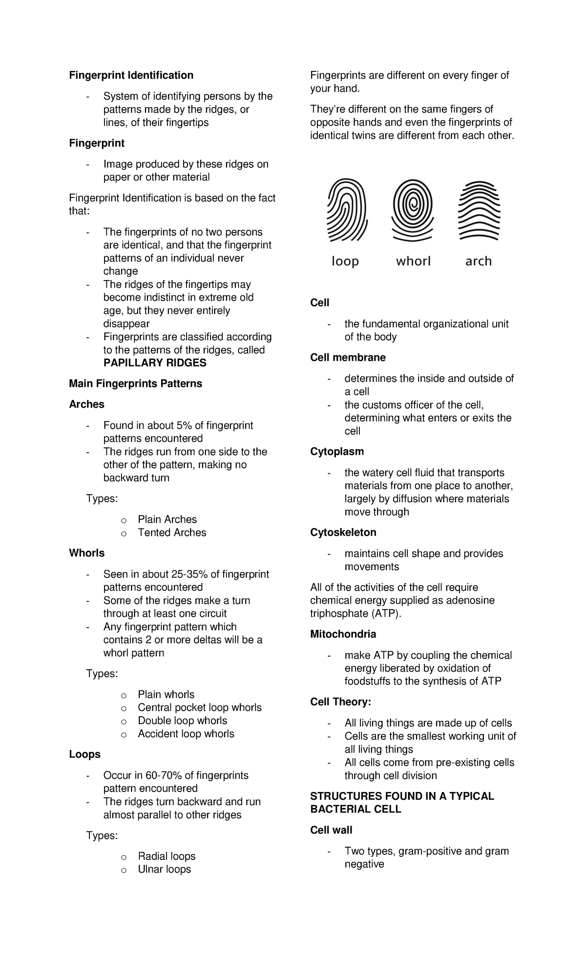 Gen Lab Week 1 Reviewer - Fingerprint Identification System of ...