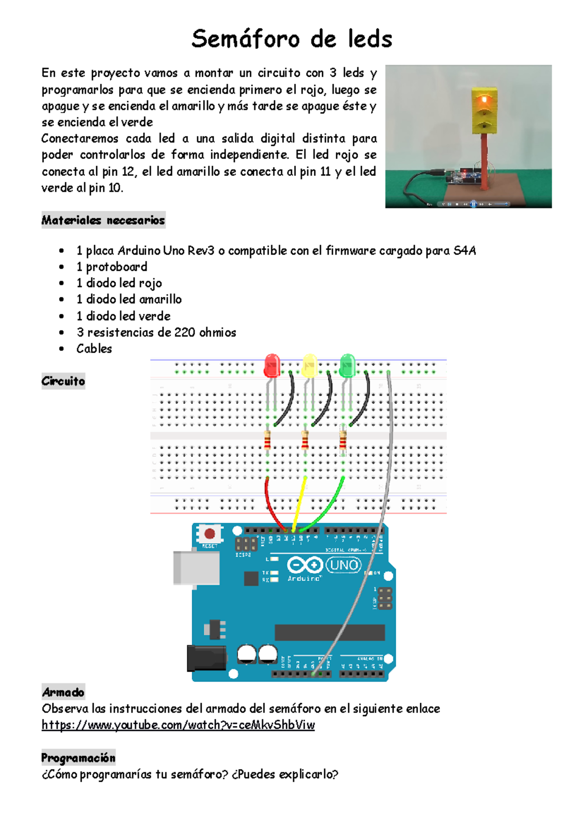 Semáforo de leds Final - Guia sobre experiencia de elaboracion de un semaforo con arduino ...