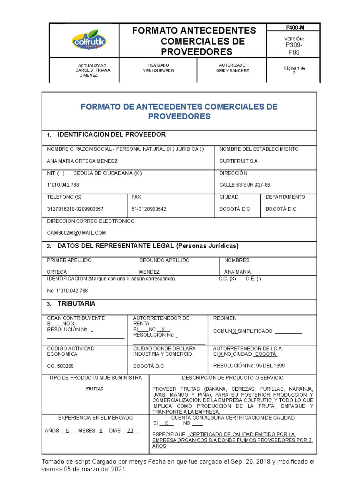 Acc 6 Evidencia-1-Formato-Antecedentes-Comerciales-Posibles-Proveedores ...