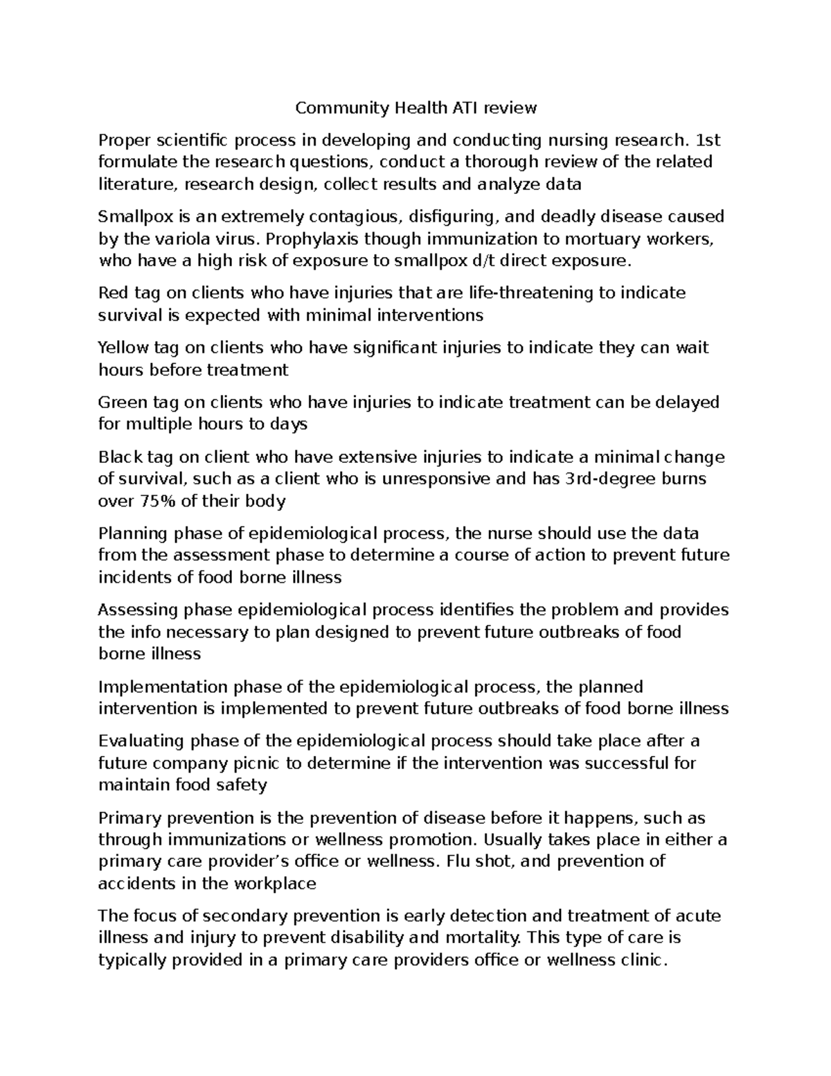 Community Health Ati review - Community Health ATI review Proper ...