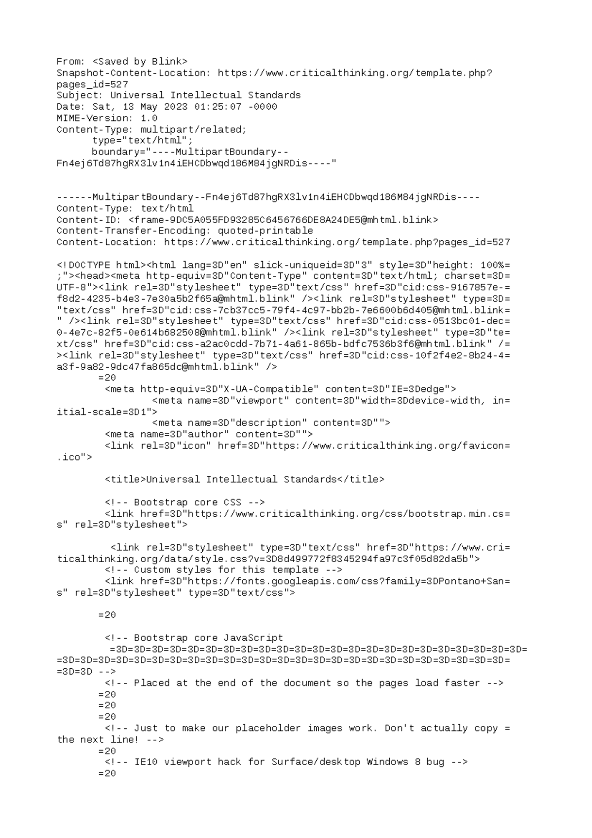 Universal Intellectual Standards - HU2000 - UMA - Studocu