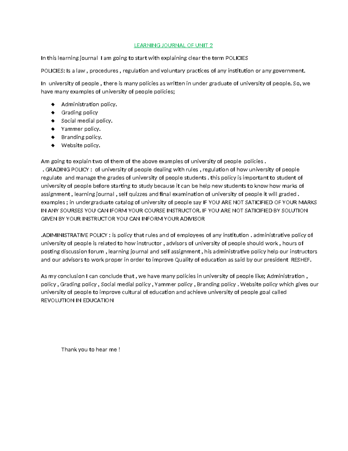 Learning Journal UNIT 2 - LEARNING JOURNAL OF UNIT 2 In this learning ...