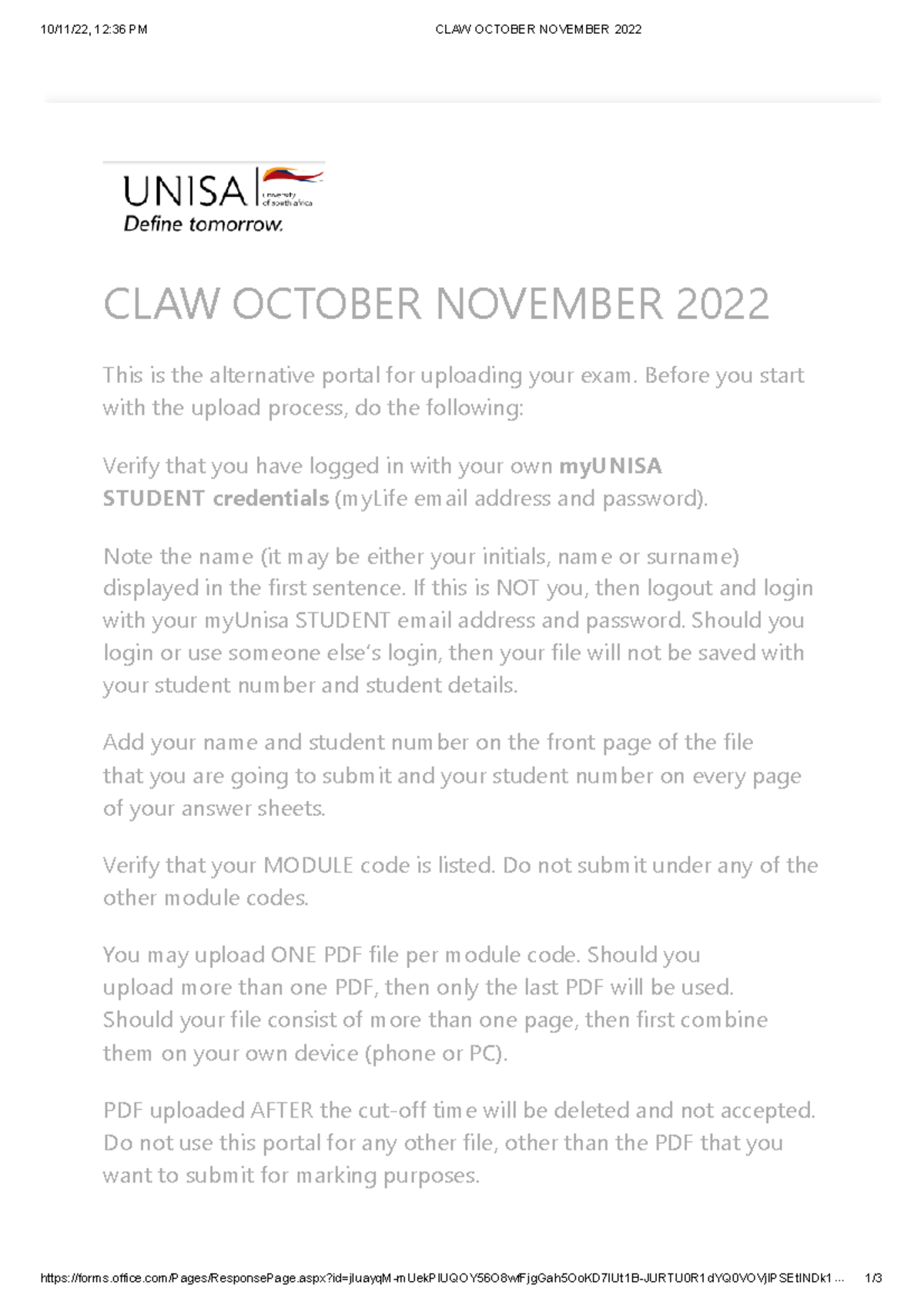 CLAW October November 2022 - 10/11/22, 12:36 PM CLAW OCTOBER NOVEMBER ...