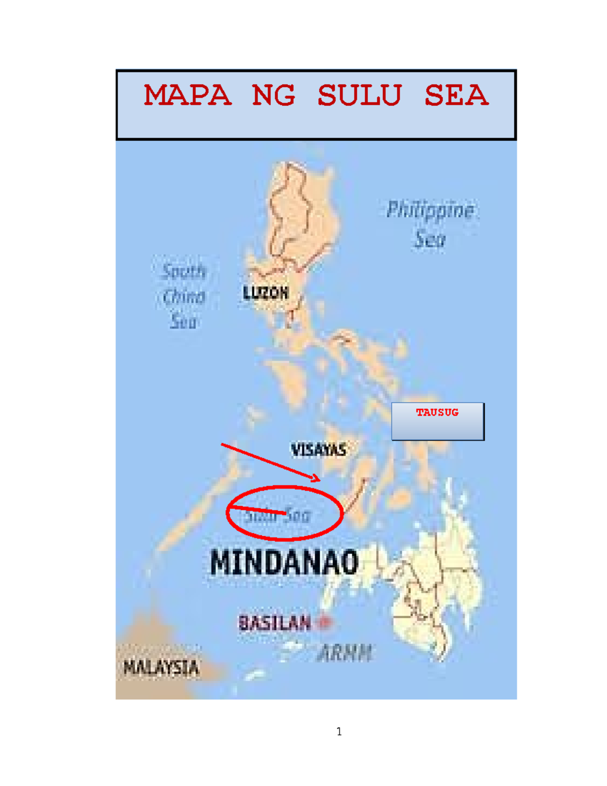 Pananaliksik-Sa-Tausug - MAPA NG SULU SEA TAUSUG KASAYSAYAN Ang mga ...
