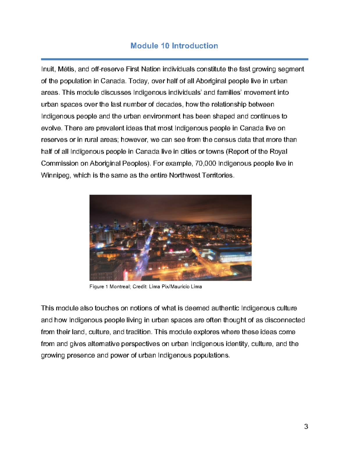 Module 10.Indigenous in the City - Module 10 Introduction Inuit, Métis ...