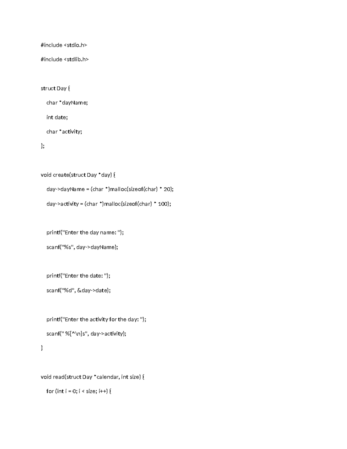 Dsa lab pgms - Jsjsjs - #include #include struct Day { char *dayName; - Studocu