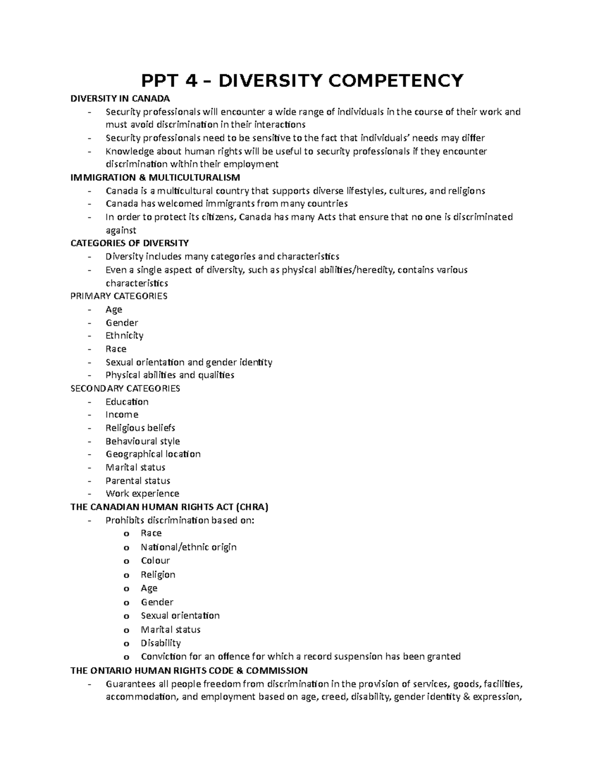 PPT 4 – Diversity Competency - PPT 4 – DIVERSITY COMPETENCY DIVERSITY ...