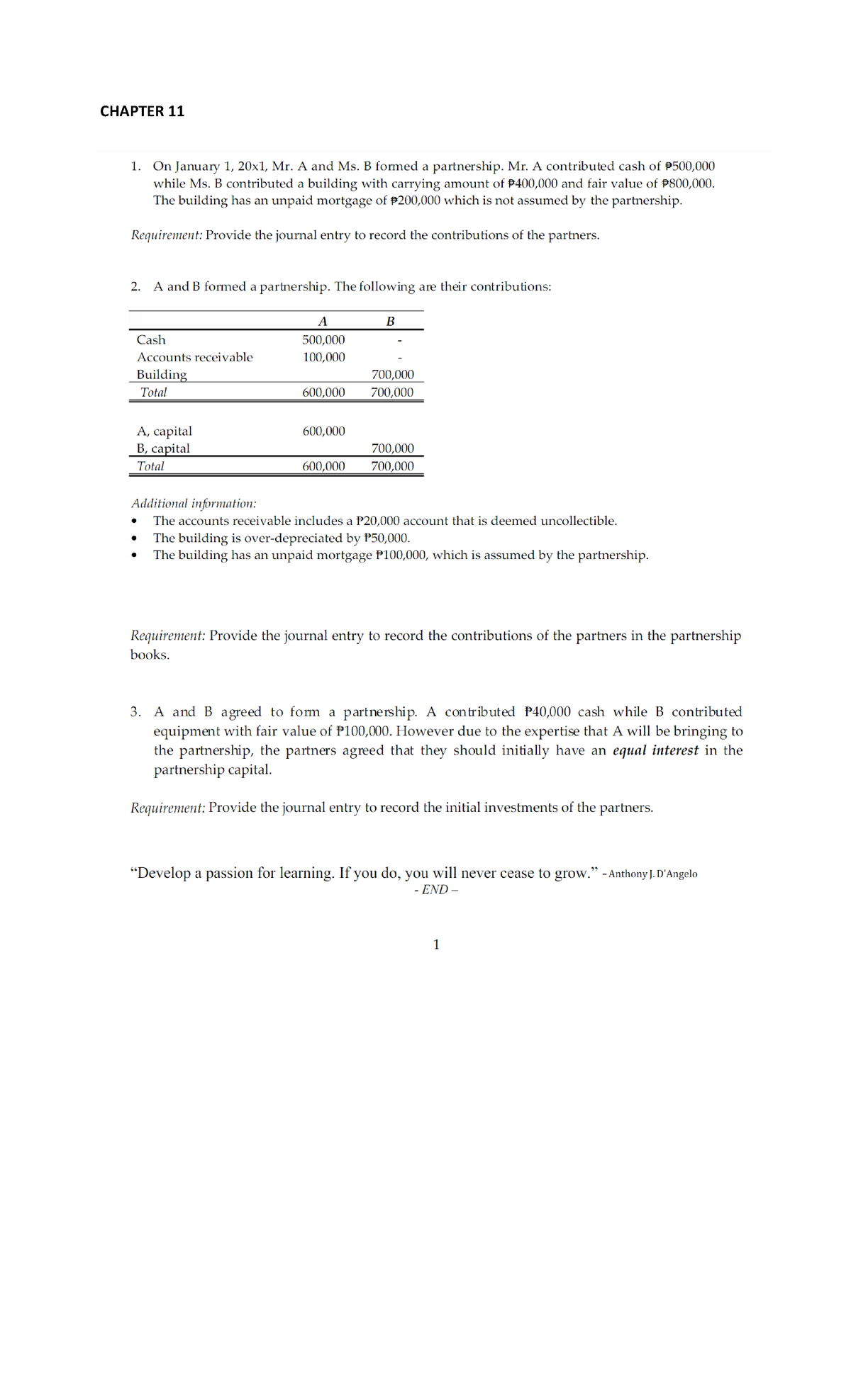 FAR- Reviewer - Far Review practice - Bachelor of Science in ...