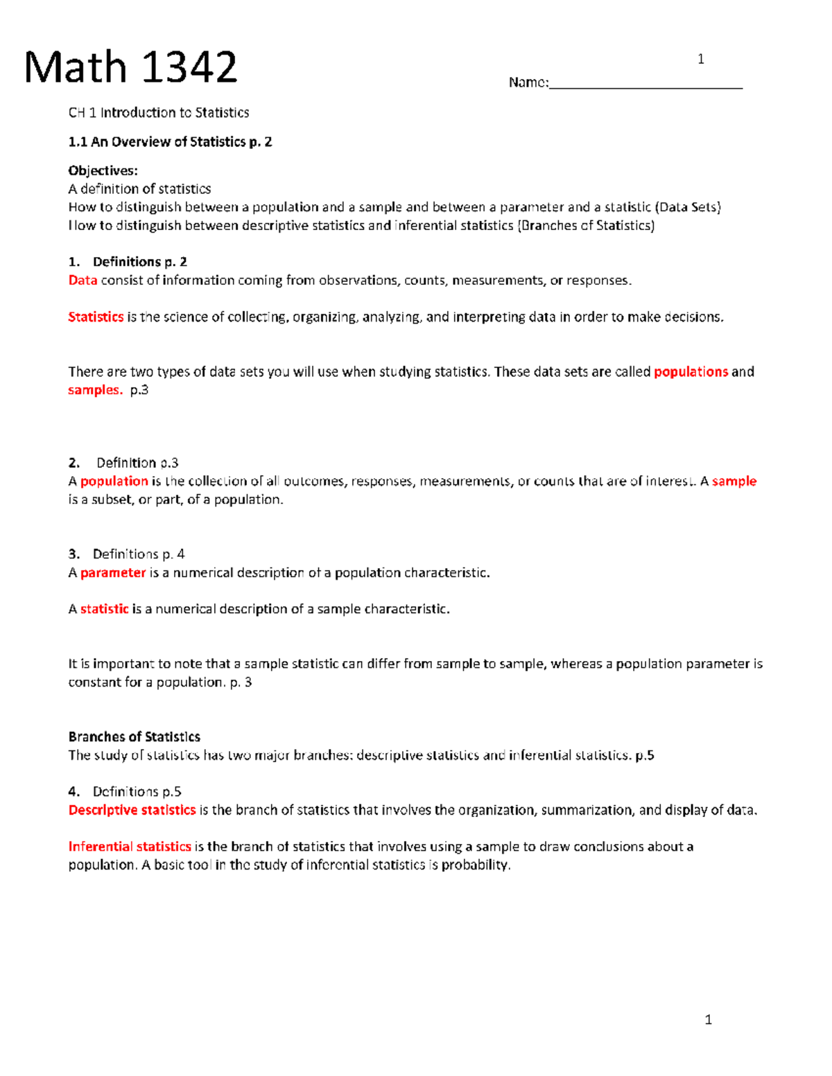 1342Ch1S1 - homwowkr - MATH 1342 - EPCC - Studocu