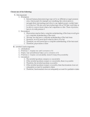 Phl 6 - phl of mind lecture notes - Property Dualism o A version of ...