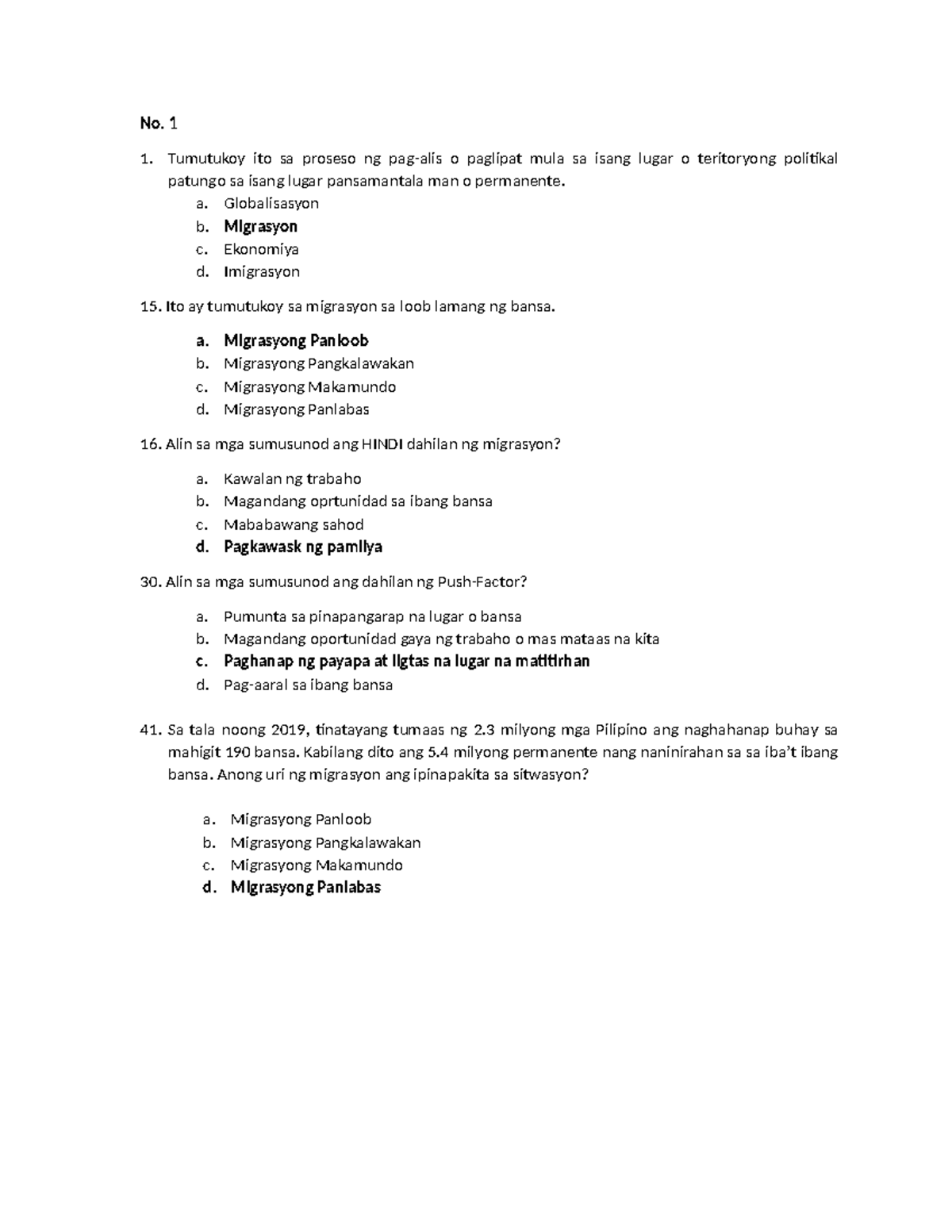 Exam test validation Assessment - No. 1 Tumutukoy ito sa proseso ng pag ...