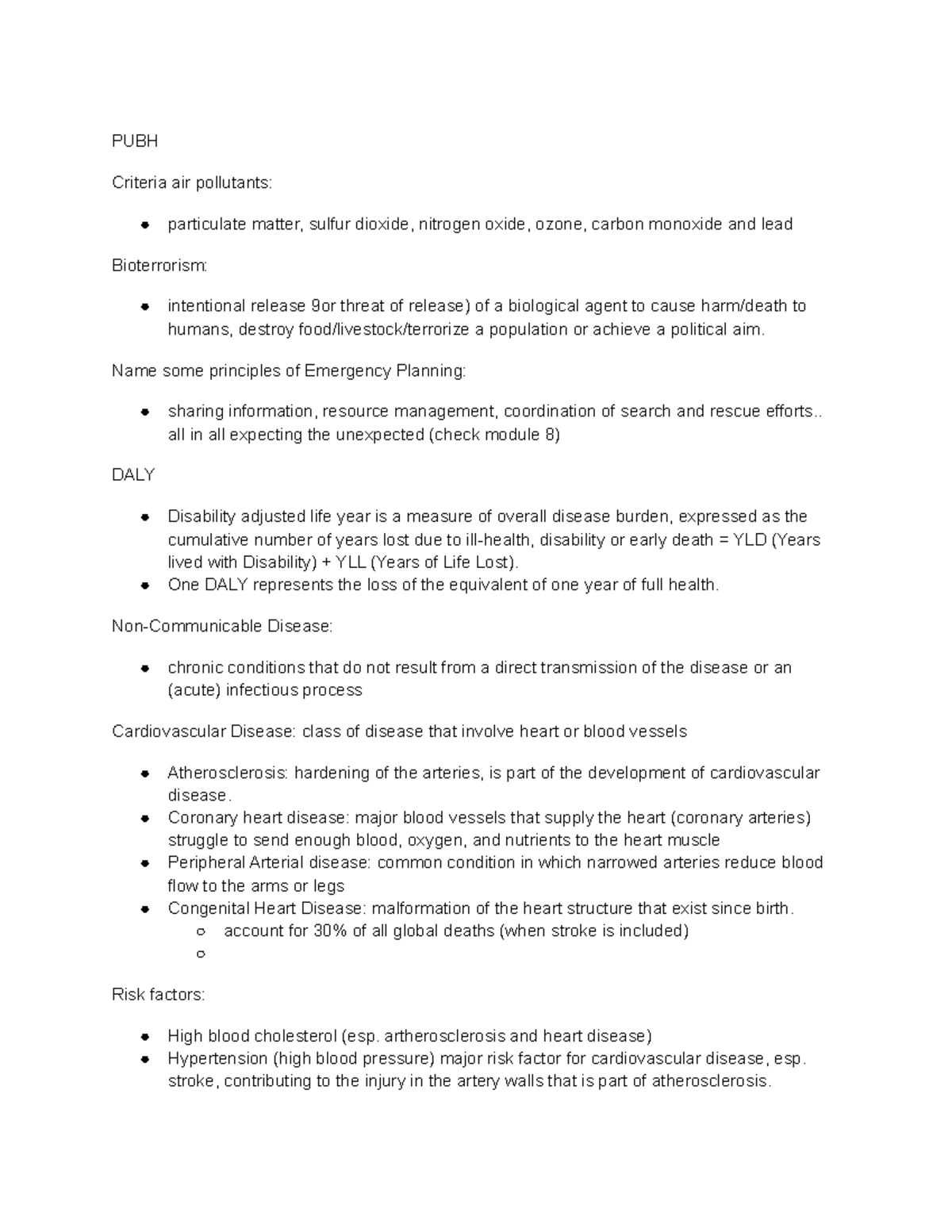 PUBH Diseases - PUBH Criteria air pollutants: particulate matter ...