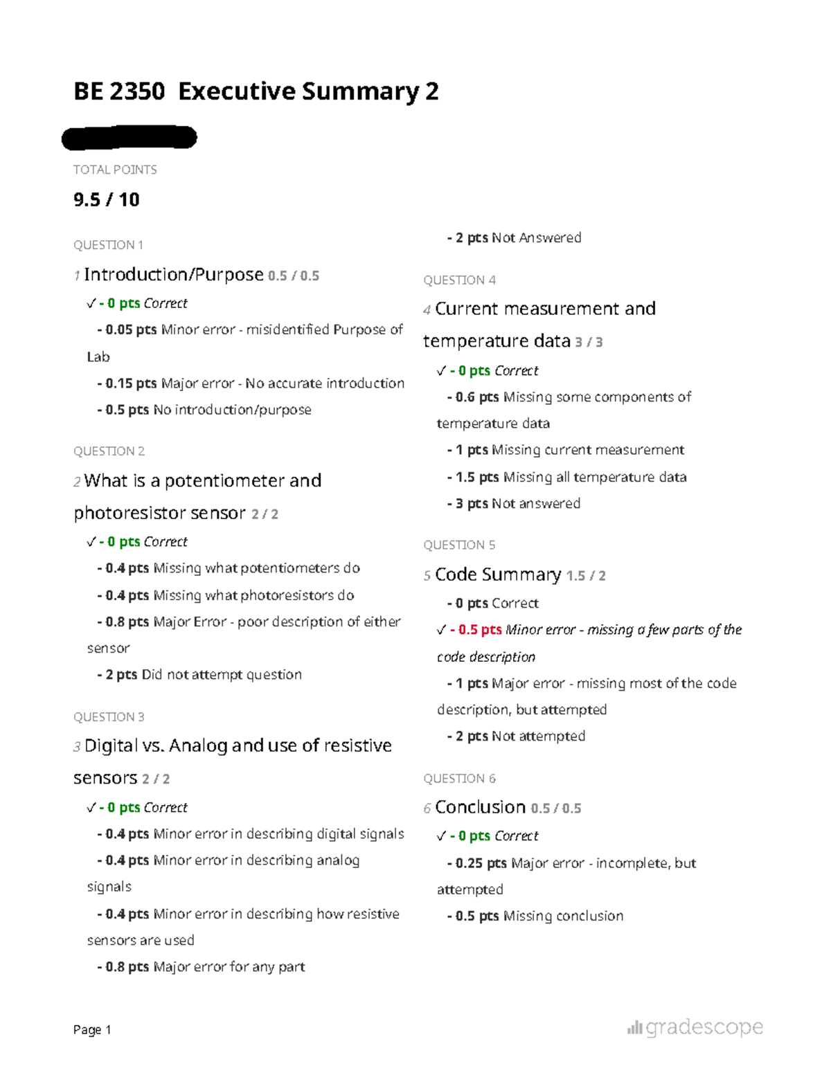 BE 2350 Exec Summary 2 - BE 2350 Executive Summary 2 Corinne Martin ...