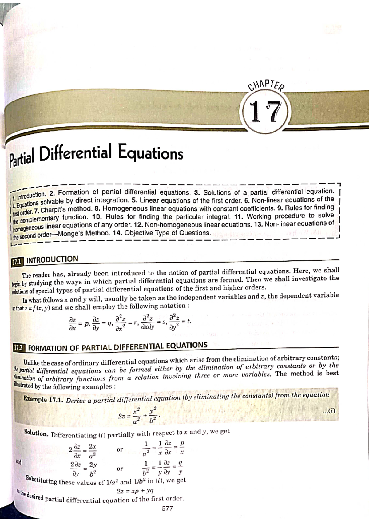 partial differential equations and problems - CHAPTER 17 Partial ...