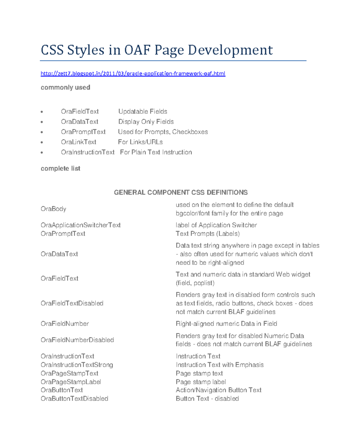 127130526 CSS Styles in OAF Page Development - CSS Styles in OAF Page Development - Studocu