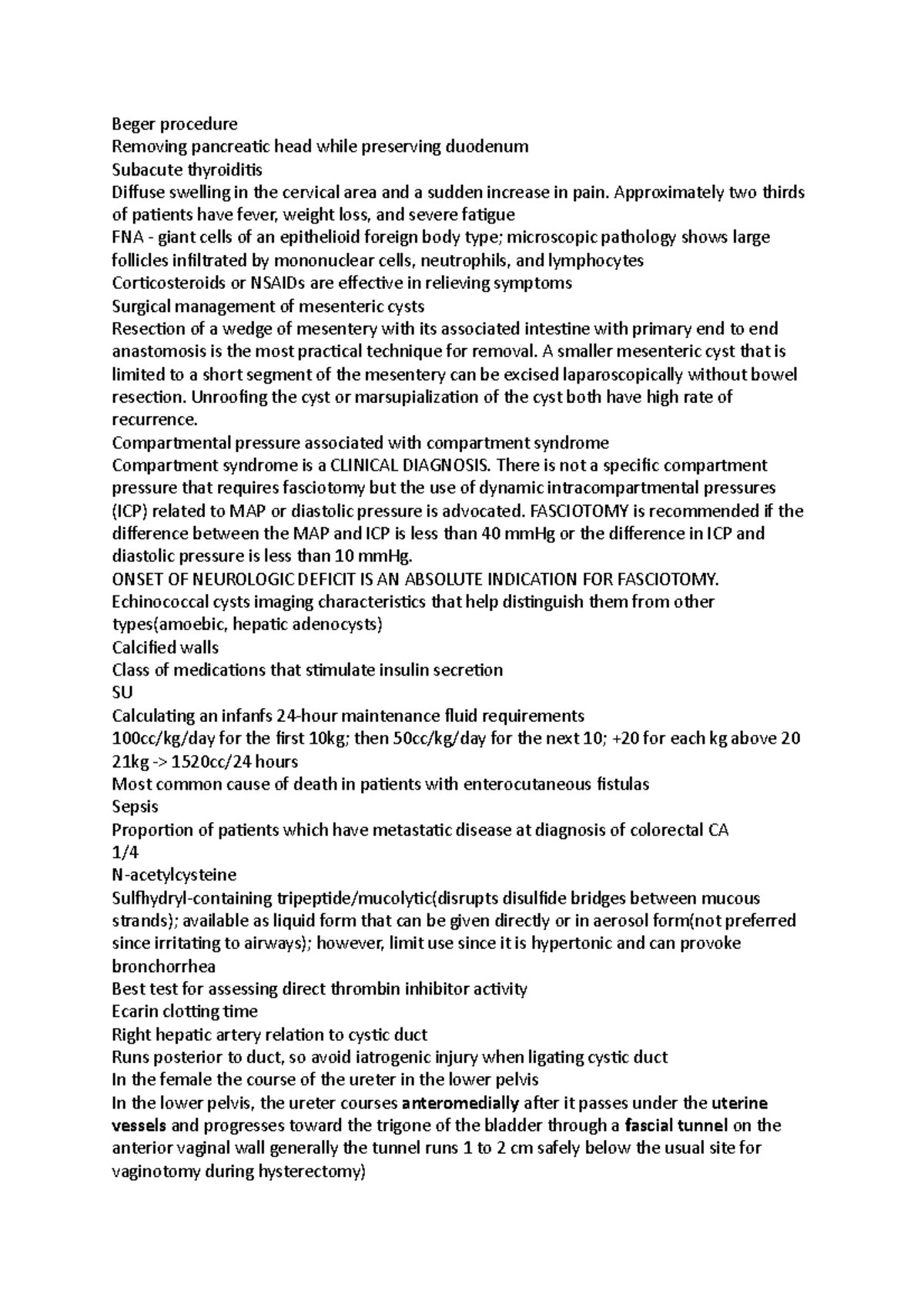 Medsci 142 - notes 03 - Beger procedure Removing pancreatic head while ...